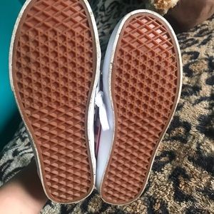 Vans | Shoes | Custom Red Checkered Vans | Poshmark